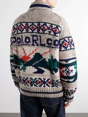 Polo Ralph Lauren Logo-embroidered Fair Isle Wool Zip-up Cardigan