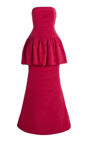 Bernadette Balthasar Moire Maxi Dress - Red