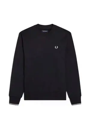 Fred Perry Laurel Wreath-embroidered Sweatshirt - Black