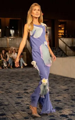 CONNER IVES Lilypad Silk Chiffon Gown