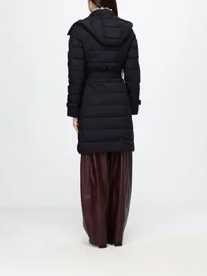 Burberry Slim-fit Double-breasted Quilted Nylon Down Coat With Hood And Belt