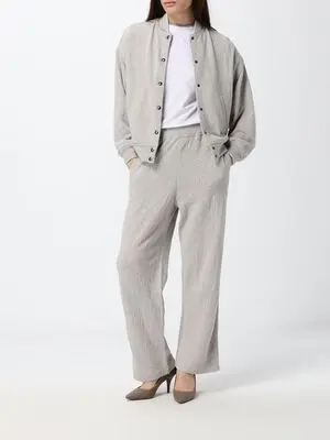Brunello Cucinelli Straight-leg Wool And Cashmere Knit Trousers With Elastic Waist - Grey