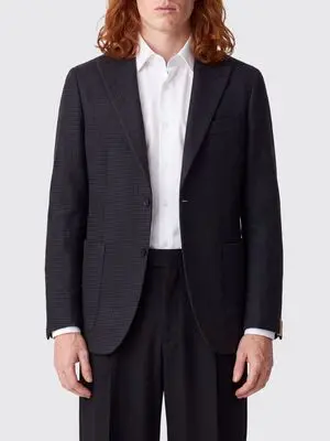 Tagliatore Single-breasted Wool Blazer With Patch Pockets - Grey