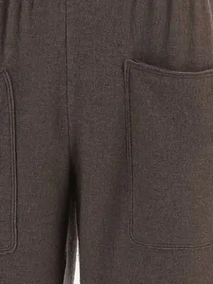 Giorgio Armani Wide Leg Cashmere And Silk Knit Trousers