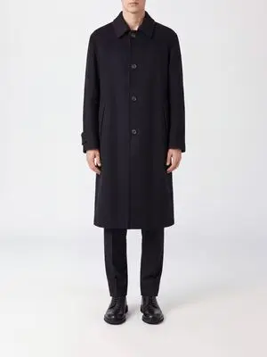 Giorgio Armani Long Single-breasted Virgin Wool And Cashmere Coat
