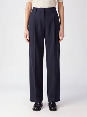 THELATEST Pleated Tailored Wide-leg Trousers In Virgin Wool Blend - Black