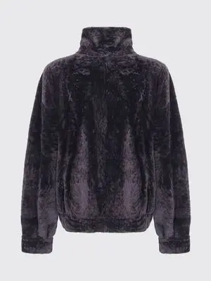 ARMA High-neck Cropped Jacket In Shearling With Concealed Fastening