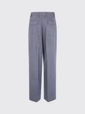 THELATEST Mid-rise Pleated Wide-leg Trousers In A Wool Blend Fabric