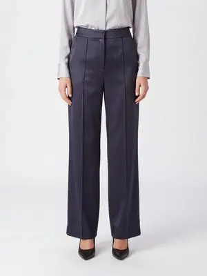 Simkhai Satin Wide-leg Tailored Trousers With High Waist
