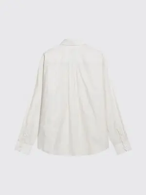 LEMAIRE Relaxed Fit Cotton And Silk Shirt With French Collar - Yellow Cream