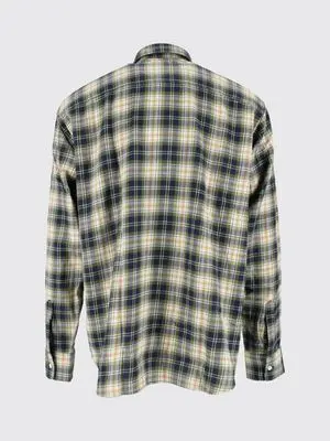 Aspesi Checkered Relaxed Fit Cotton Shirt With French Collar
