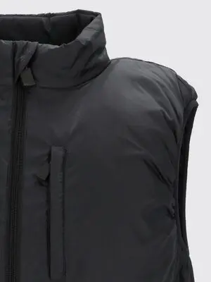 Aspesi Water-repellent Padded Nylon Gilet With High Neck And Zip - Grey