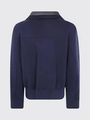 Sacai Nylon And Cotton Bomber Jacket With Sailor Collar And Elasticated Hem
