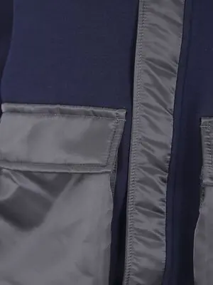 Sacai Nylon And Cotton Bomber Jacket With Sailor Collar And Elasticated Hem