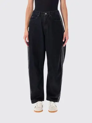 ADIDAS ORIGINALS Low-rise Relaxed Fit Wide-leg Jeans In Denim - Black