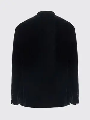Giorgio Armani Double-breasted Velvet Blazer With Classic Lapels