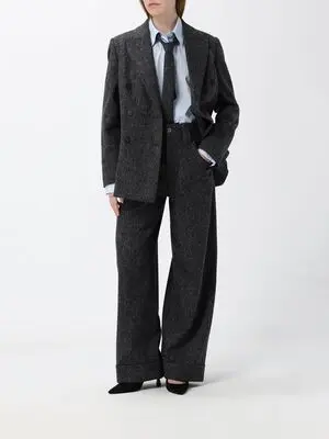 Brunello Cucinelli Double-breasted Virgin Wool Blazer With Peak Lapels And Padded Shoulders