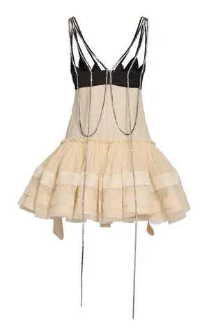Erdem Embellished Gauze Mini Dress
