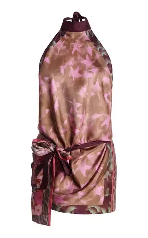 Dries Van Noten Carfy Printed Silk Top