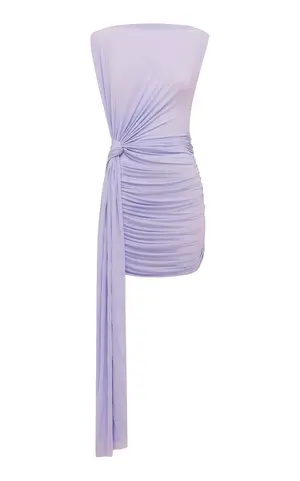 Alex Perry Sleeveless Knot Jersey Mini Dress