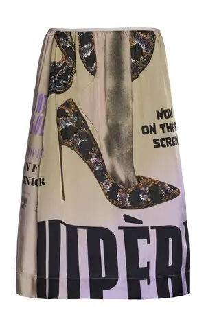 Dries Van Noten Sevia Viper-printed Midi Skirt