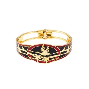 SUSAN CAPLAN 1980s Vintage Cloisonné Bracelet