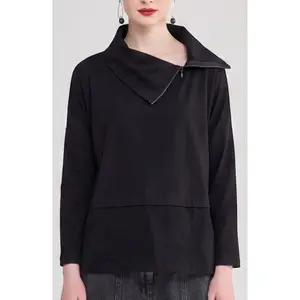 LUUKAA Quinn Panelled Tunic Top - Black