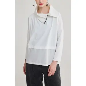 LUUKAA Quinn Panelled Tunic Top - Ecru