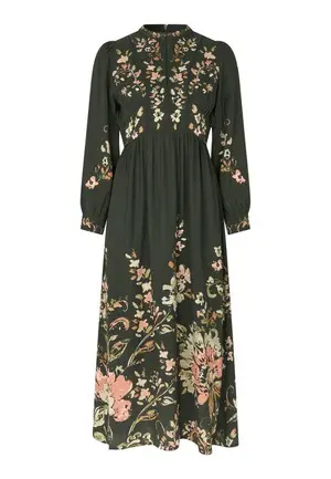 DEA KUDIBAL Andreadea Keyhole Neck Floral Maxi Dress