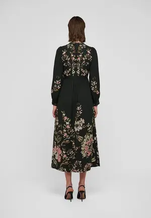 DEA KUDIBAL Andreadea Keyhole Neck Floral Maxi Dress
