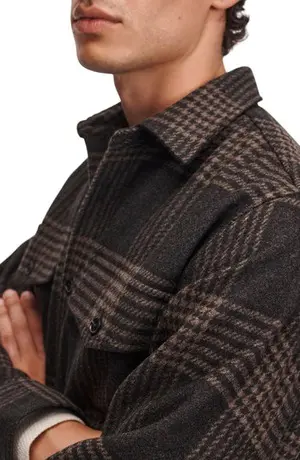 Rag & Bone Austin Plaid Wool Blend Shirt Jacket