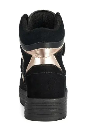AZALEA WANG Jojo Faux Leather Wedge Sneaker