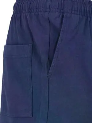 Sporty & Rich Lucy Serif Logo-print Cotton Shorts