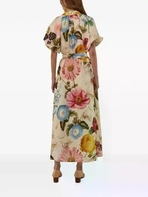 PALM. NOOSA Marla Floral-print Puffed-sleeve Maxi Dress