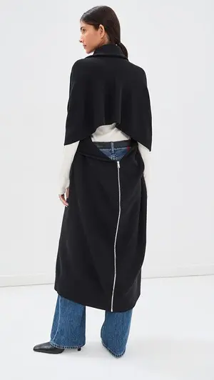 Coperni Knit Scarf Zip Up Cardigan