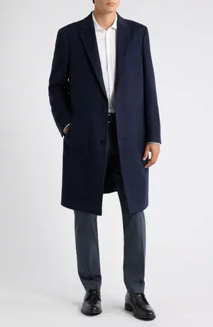 Nordstrom Italian Cashmere Overcoat - Navy Night