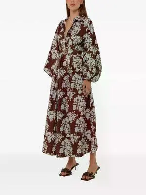 PALM. NOOSA Emily Floral-print Maxi Shirt Dress