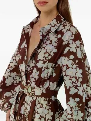 PALM. NOOSA Emily Floral-print Maxi Shirt Dress
