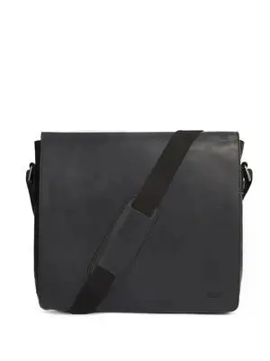 OSPREY LONDON Large Smithy Leather Messenger Bag - Black
