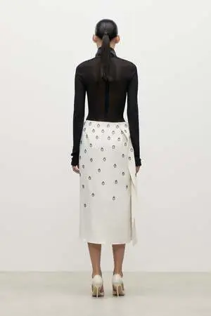 Victoria Beckham Long Sleeve Sheer Top