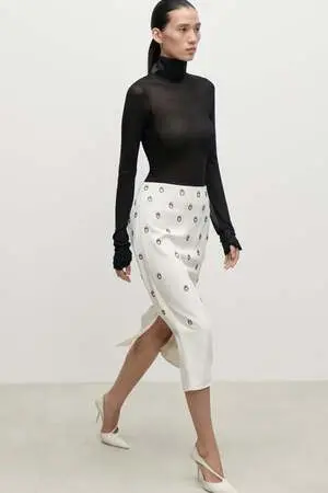 Victoria Beckham Long Sleeve Sheer Top
