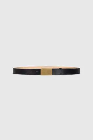 Victoria Beckham Portofino Guilloché Belt 25mm Shiny Leather