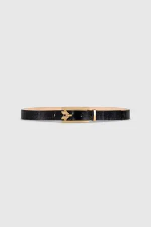 Victoria Beckham Dorian Pin-buckle Belt 25mm Printed Leather