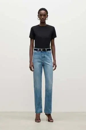 Victoria Beckham Dorian Pin-buckle Belt 25mm Printed Leather