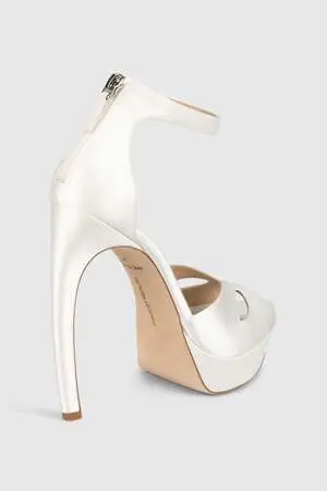Victoria Beckham Harlow Mask Platform Sandal 135 Satin - Ivory