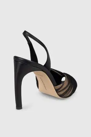 Victoria Beckham Harlow Halter Back 100 & Nude Tulle & Nappa Leather