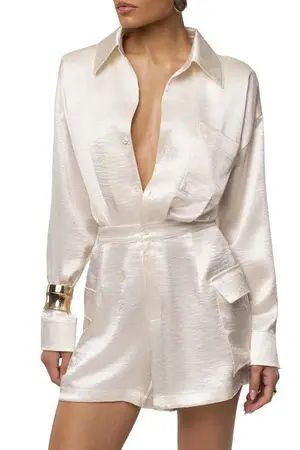 JLUXLABEL City Shine Metallic Romper