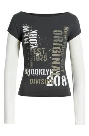 VINYL ICONS Brooklyn Division Twofer Graphic Tee