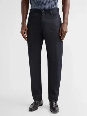 Emporio Armani Straight-leg Jeans - Solid Medium Blue