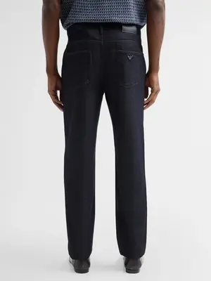 Emporio Armani Straight-leg Jeans - Solid Medium Blue